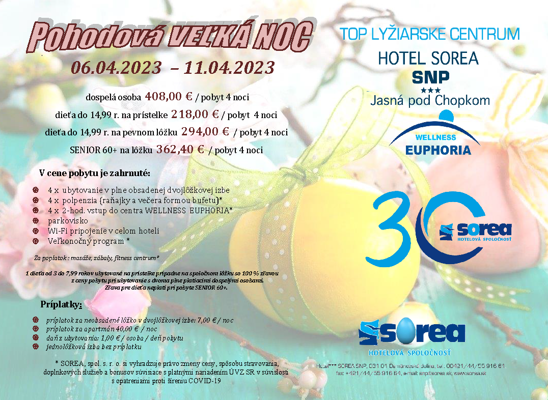 Pohodová Veľká Noc | Sorea